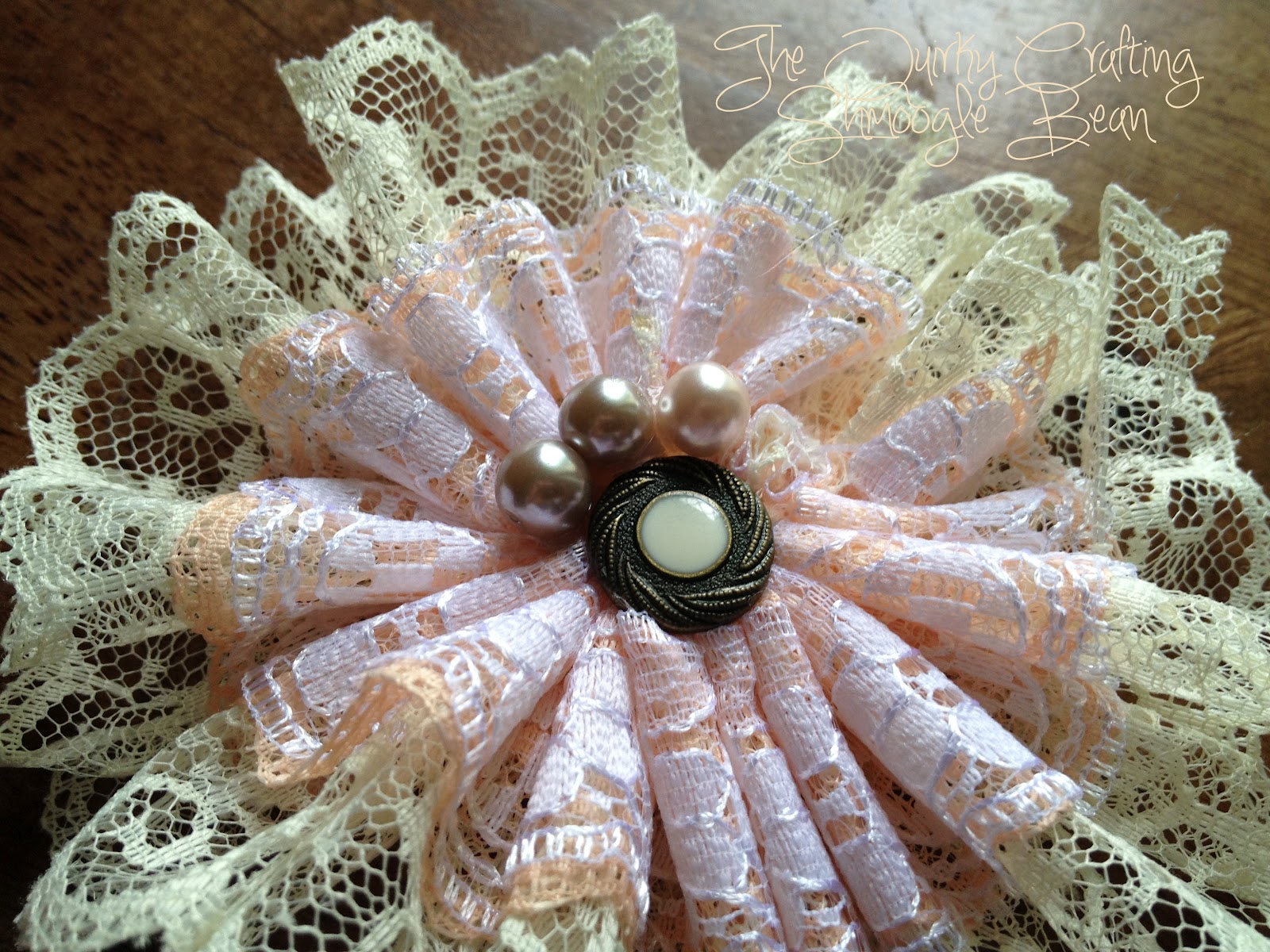 The Quirky Crafting Shmoogle Bean: Vintage Inspired Layered Lace Flowers