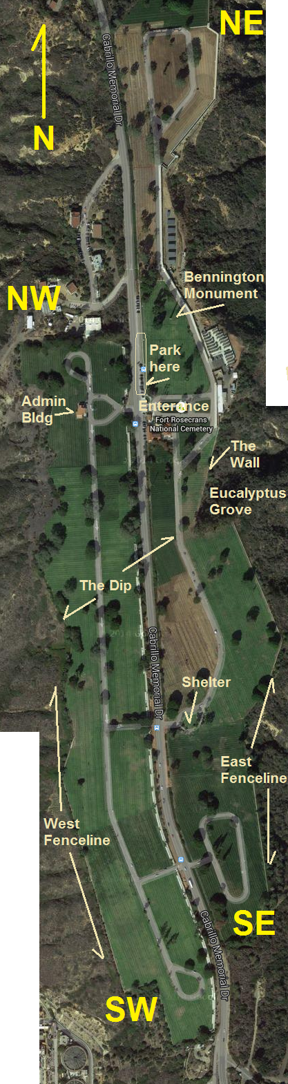 Birding Site Guide: Fort Rosecrans National Cemetery - Greg in San Diego