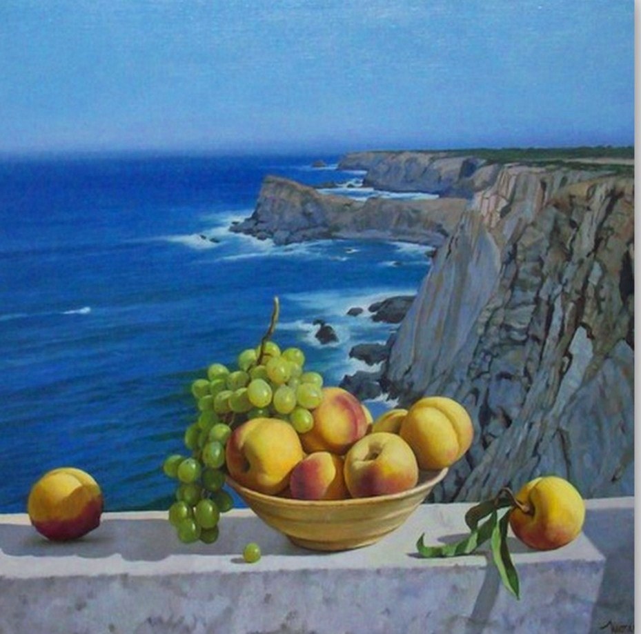 Imágenes Arte Pinturas: SERIE BODEGONES CON PAISAJES