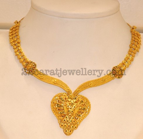 Gold Fancy Necklace - Jewellery Designs