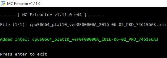 Mcextractor - Intel, Amd, Via & Freescale Microcode Extraction Tool ...