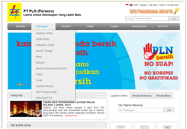 nastasyia: PENERAPAN KOMPUTASI MODERN PADA WEBSITE PT.PLN Persero