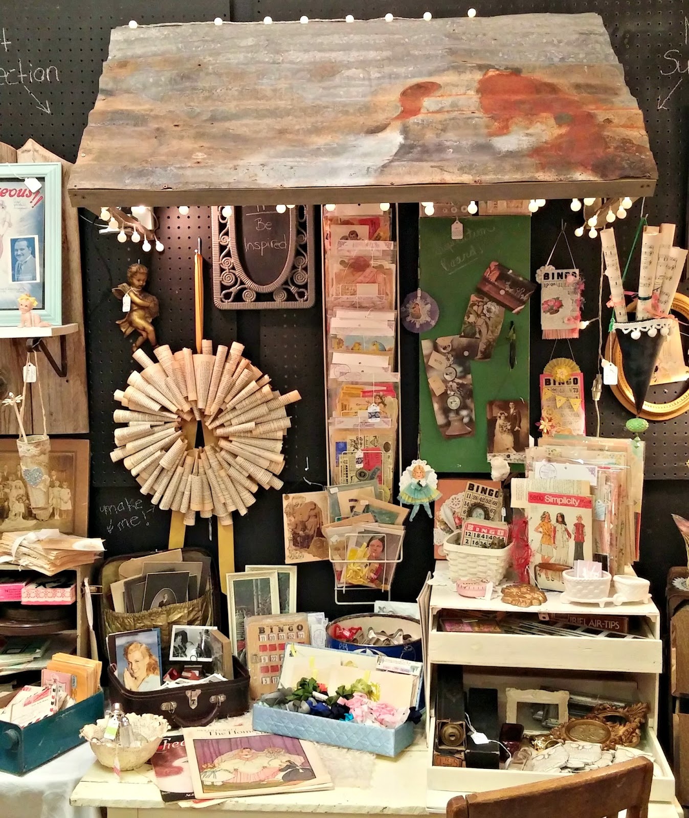 Antique Mall Booth Update - Artist's Supplies Addition - Little Vintage ...