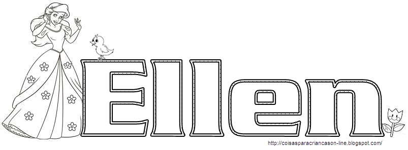 Coisinhas para Crianças: Nomes meninas para imprimir e colorir