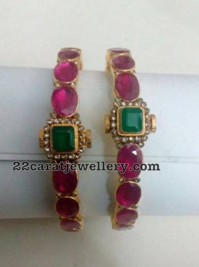 Spectacular Ruby Bangles - Jewellery Designs