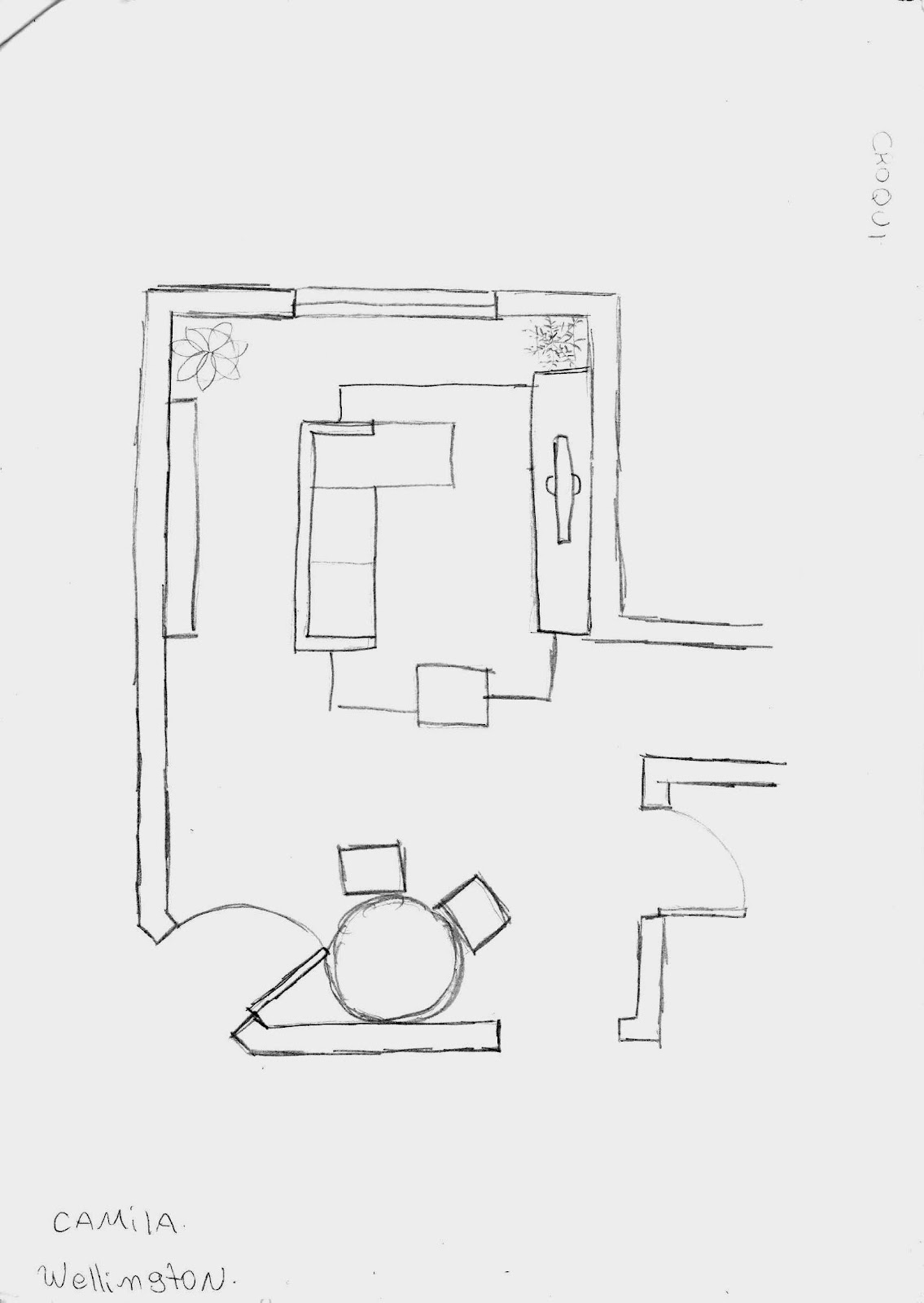 choice desing: Croqui- sala de estar