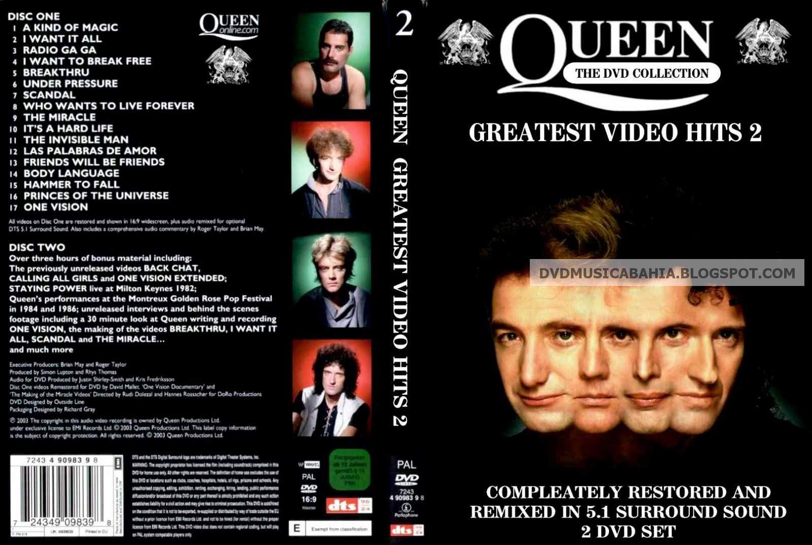 LOS MEJORES DVD DE MUSICA Y MAS....!!!!: QUEEN - GREATEST VIDEO HITS ...