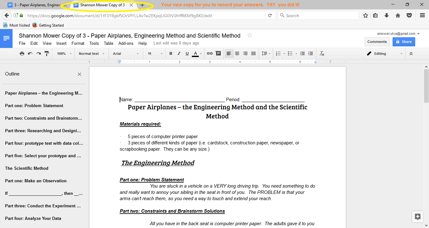 8th Grade Science: FAQ - How And Why Make A Google Doc Copy and How To ...