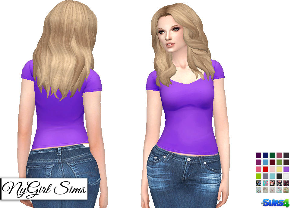 NyGirl Sims 4: Basic Fitted T-Shirt