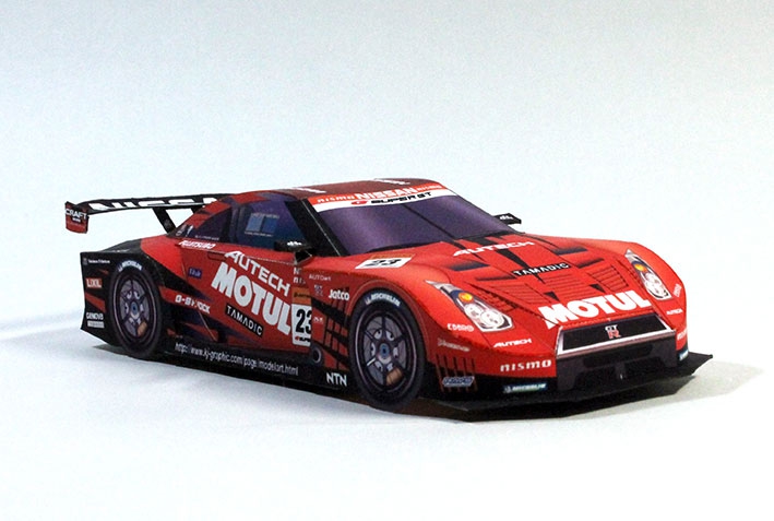 SP. Papel Modelismo: PaperCraft Nissan GT-R GT500 Motul Autech