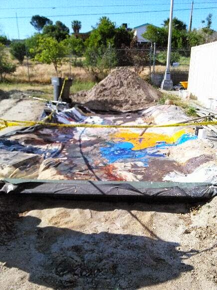 Paint Dumping in our community . Is this Legal or Illegal