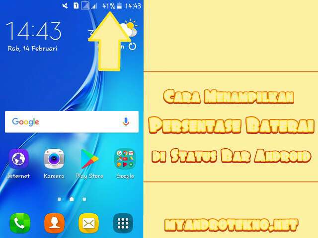 Cara Menampilkan Persentase Baterai di Status Bar Android - MY ANDRO TEKNO