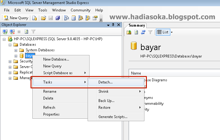 Cara Agar Database SQL Server Bisa Dicopy - Programing, Software, Ebook ...