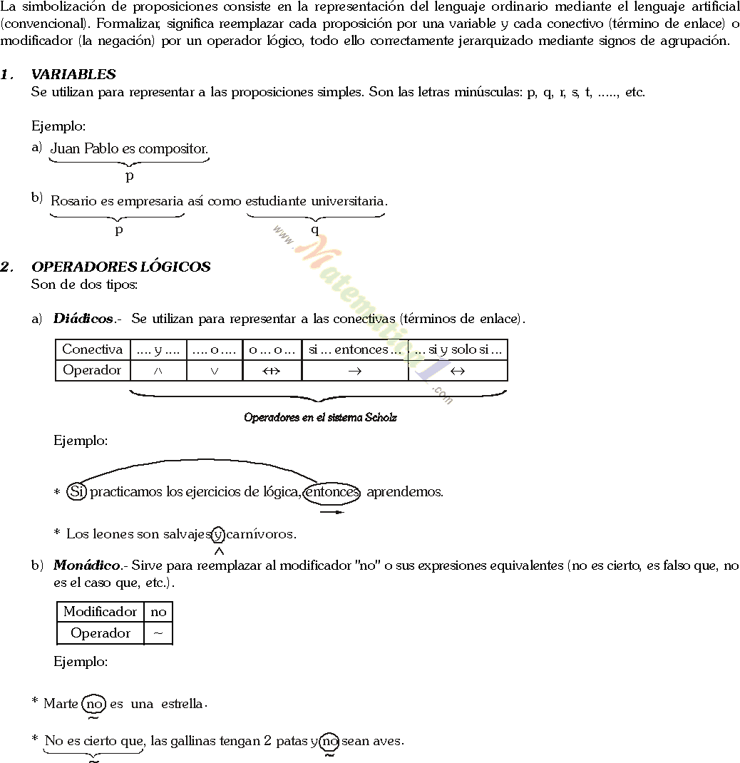 FORMALIZACIÓN DE PROPOSICIONES EJERCICIOS RESUELTOS DE SIMBOLIZACIÓN EN ...