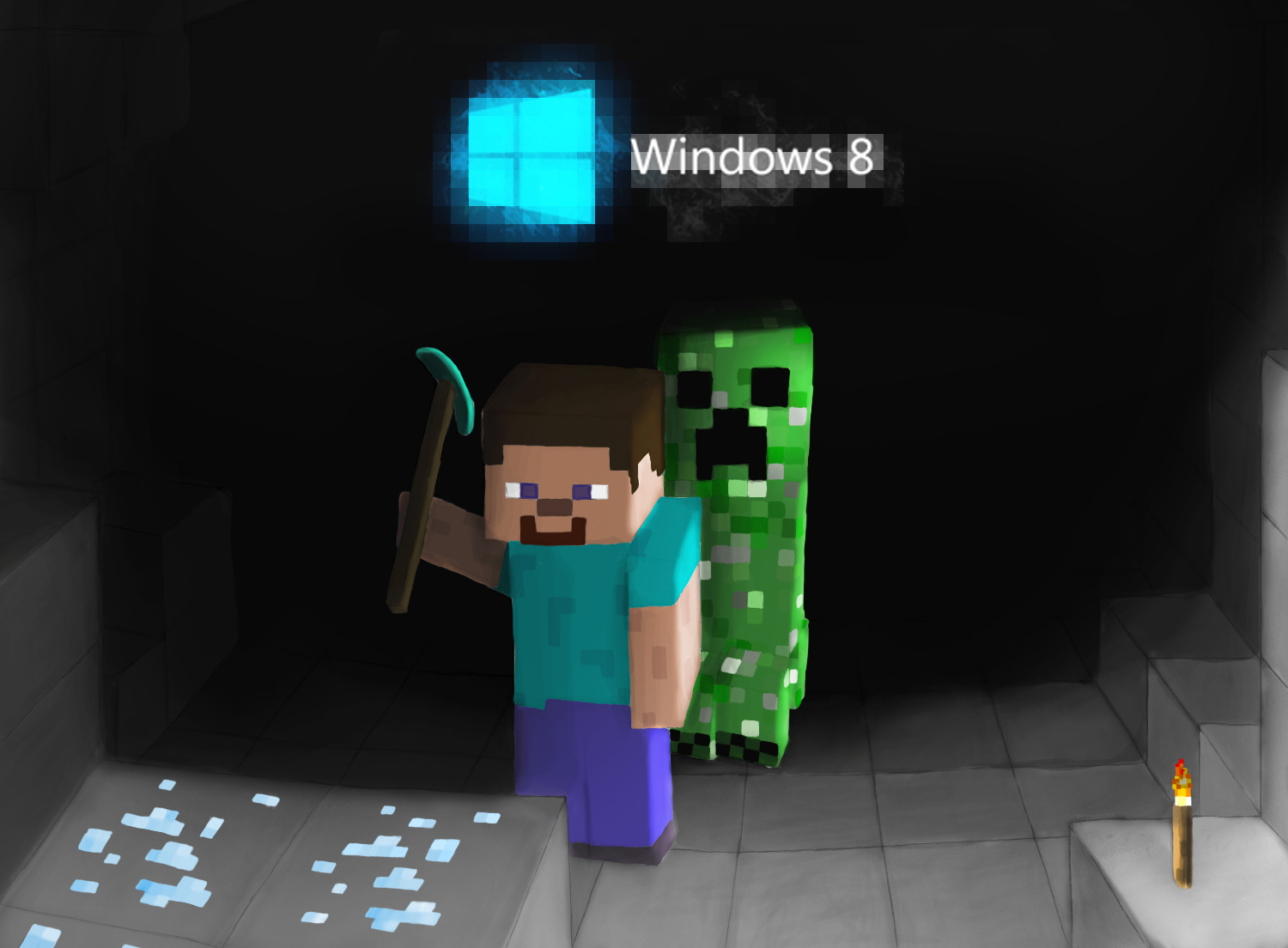1337gaminggirls: "Notch": Minecraft nu va putea fi jucat pe Windows 8
