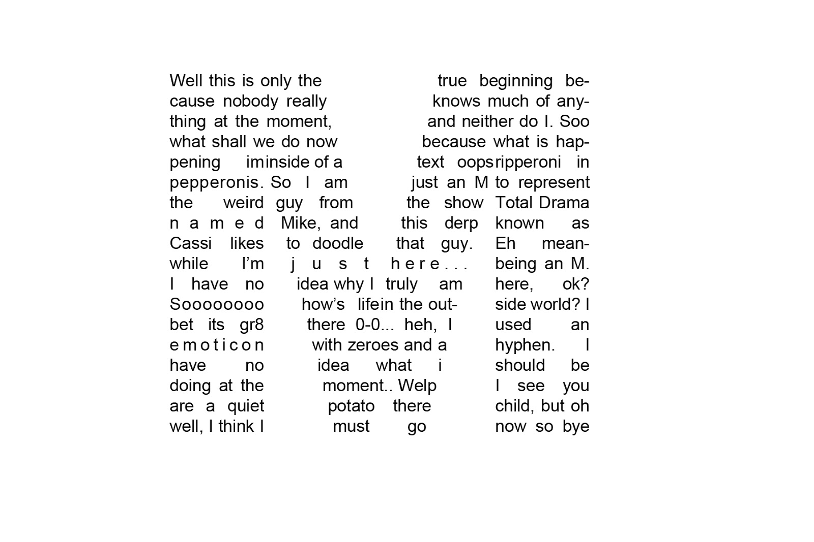 Cassi's Digital Art : Text inside Text