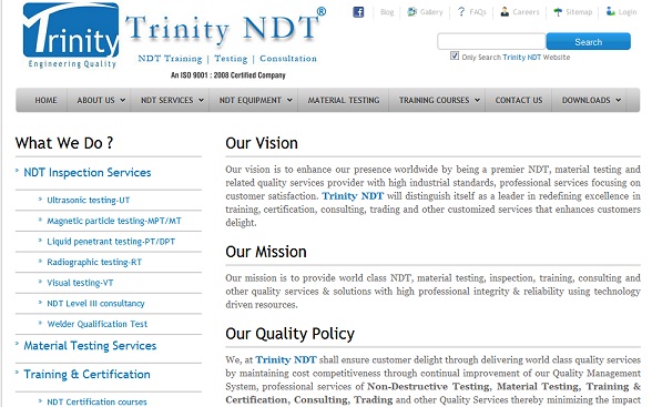 NDT Training: Vision, Mission, and Quality Policy