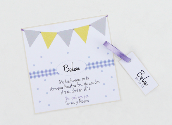 Tinta Azul: Invitaciones con banderines!!