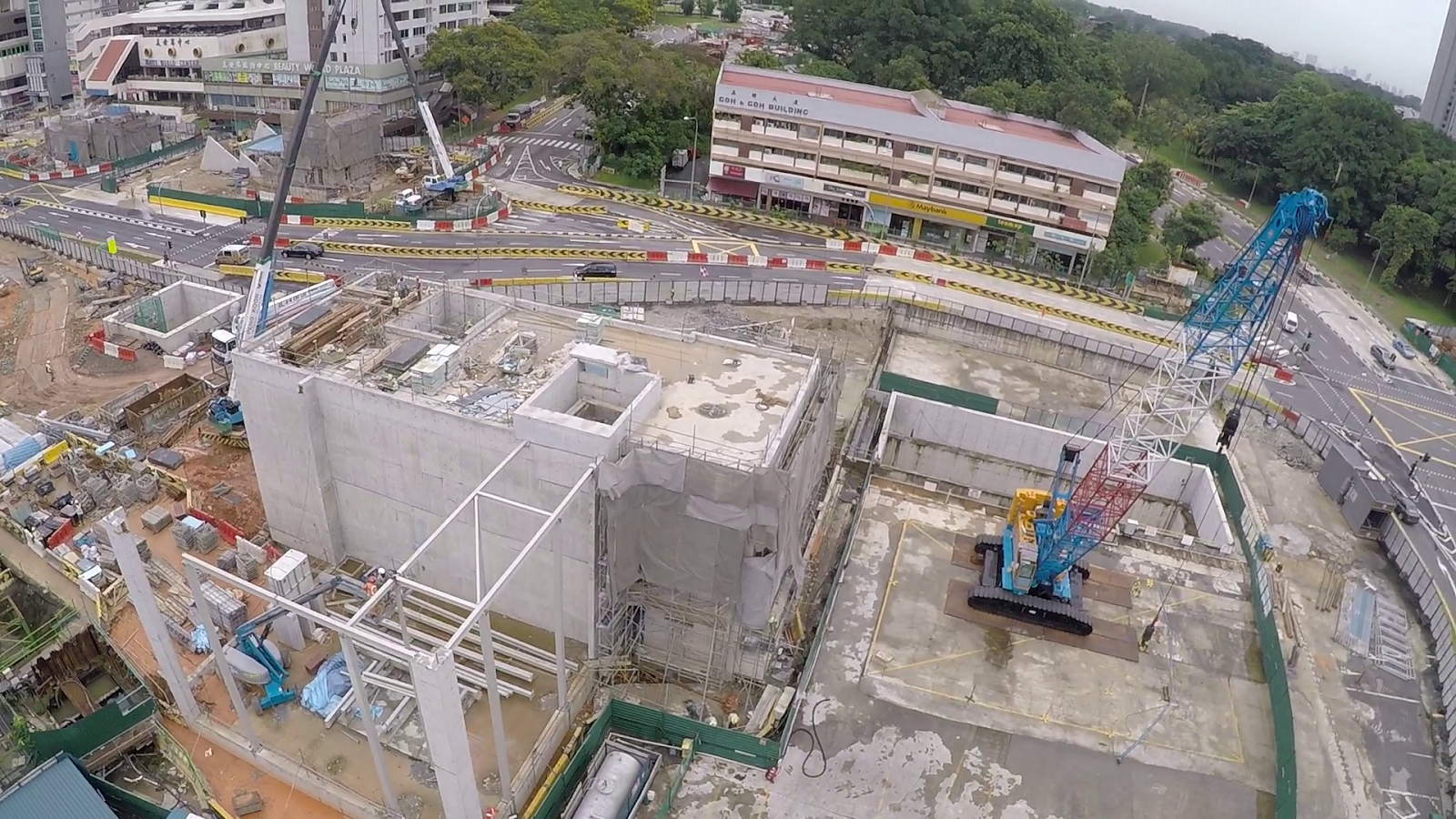 Downtown Line Construction: Beauty World Superstructs