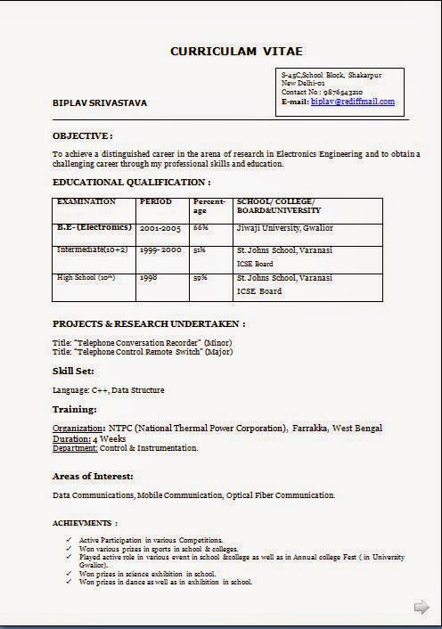 good personal statement examples for cv