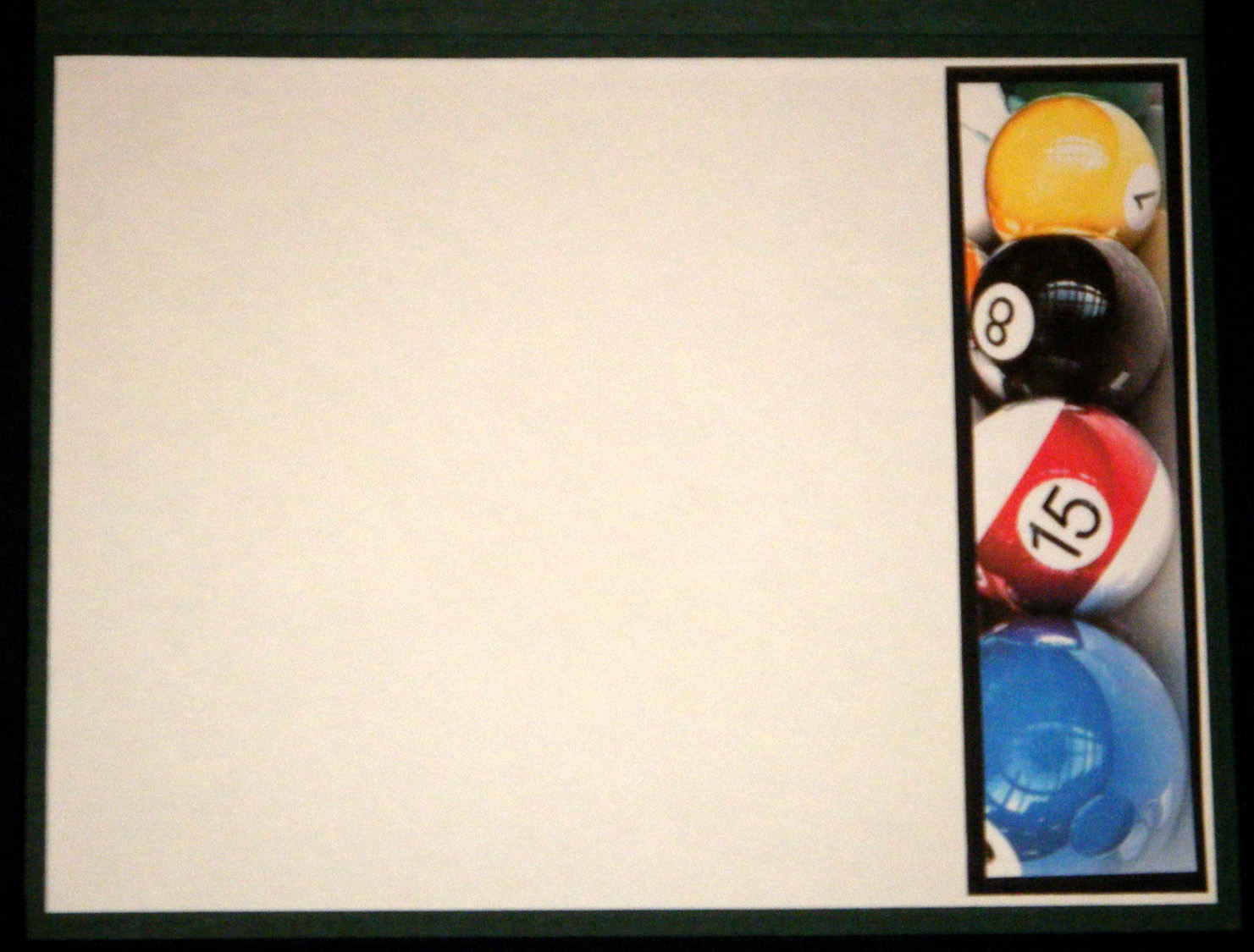 Cards by CG: Manly Billiards Card