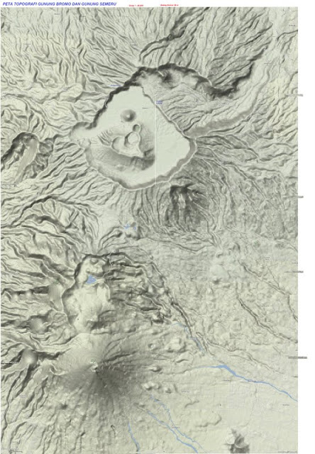 TAKJUB INDONESIA: Peta Kontur Gunung Bromo dan Gunung Semeru skala 40k