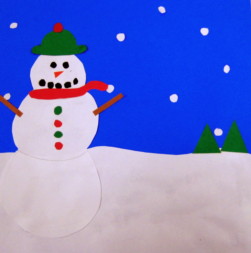 Make Art Every Day: Snowman Collage