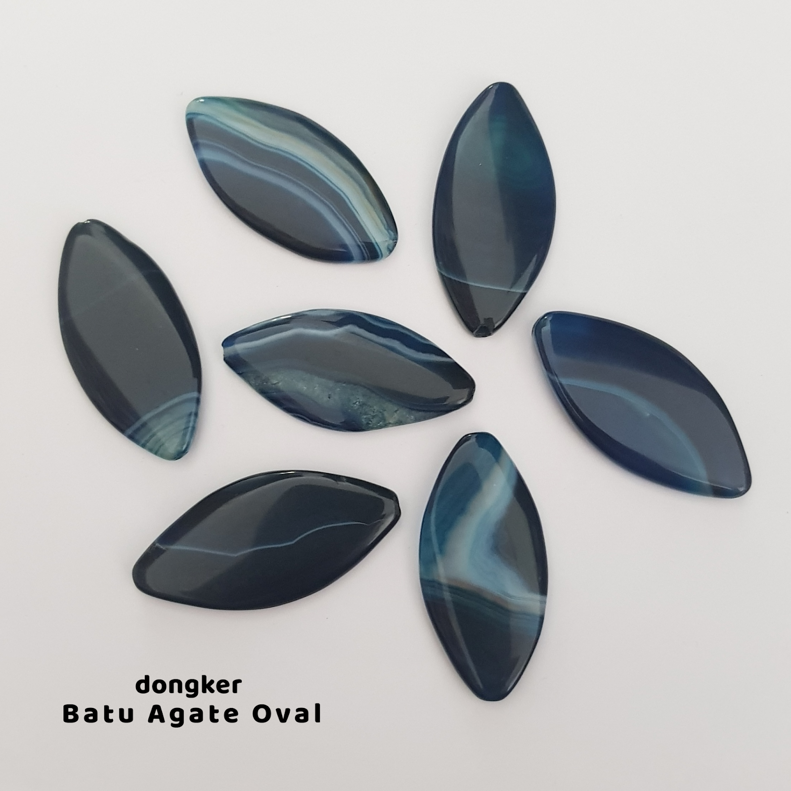Batu Agate Oval - Toko Bahan Craft
