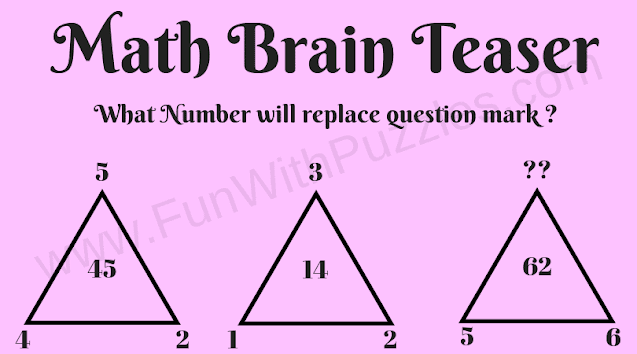 Maths Missing Number Triangle Picture Puzzles with Answers