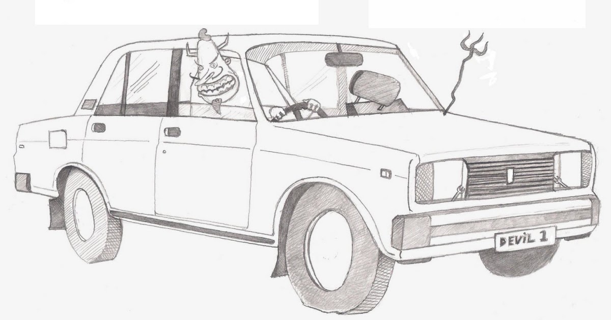 Crab's Eleven Blog.: Drawing for The Devil Drives A Lada.