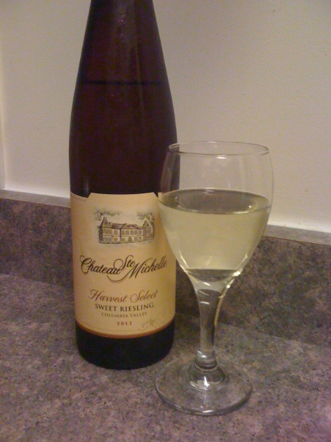 Wine of the Evening: Chateau Ste Michelle Sweet Riesling