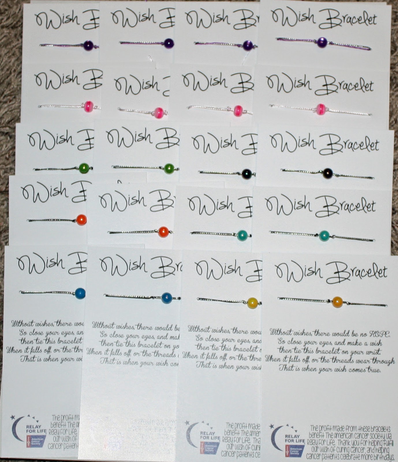 Cassi Selby: Relay For Life Wish Bracelets an easy DIY fundraiser!