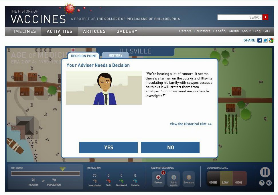 Pox and the City: Designing a Social History Game