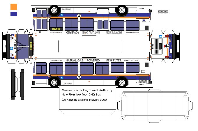 SP. Papel Modelismo: PaperCraft Bus New Flyer - Massachusetts Bay ...