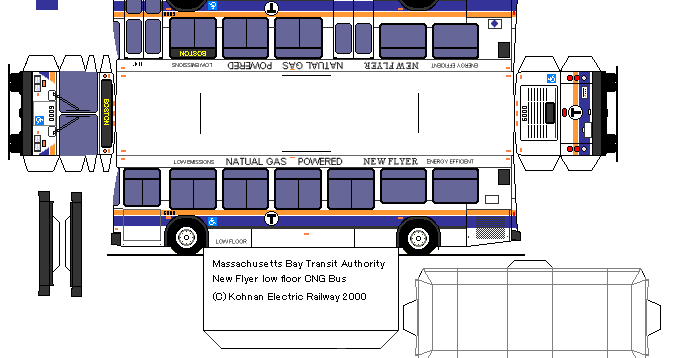 SP. Papel Modelismo: PaperCraft Bus New Flyer - Massachusetts Bay ...