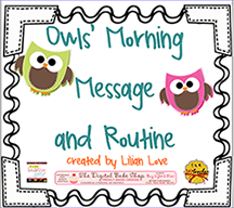 me teach good: Owl Themed Morning Message and Routine SMART Board!