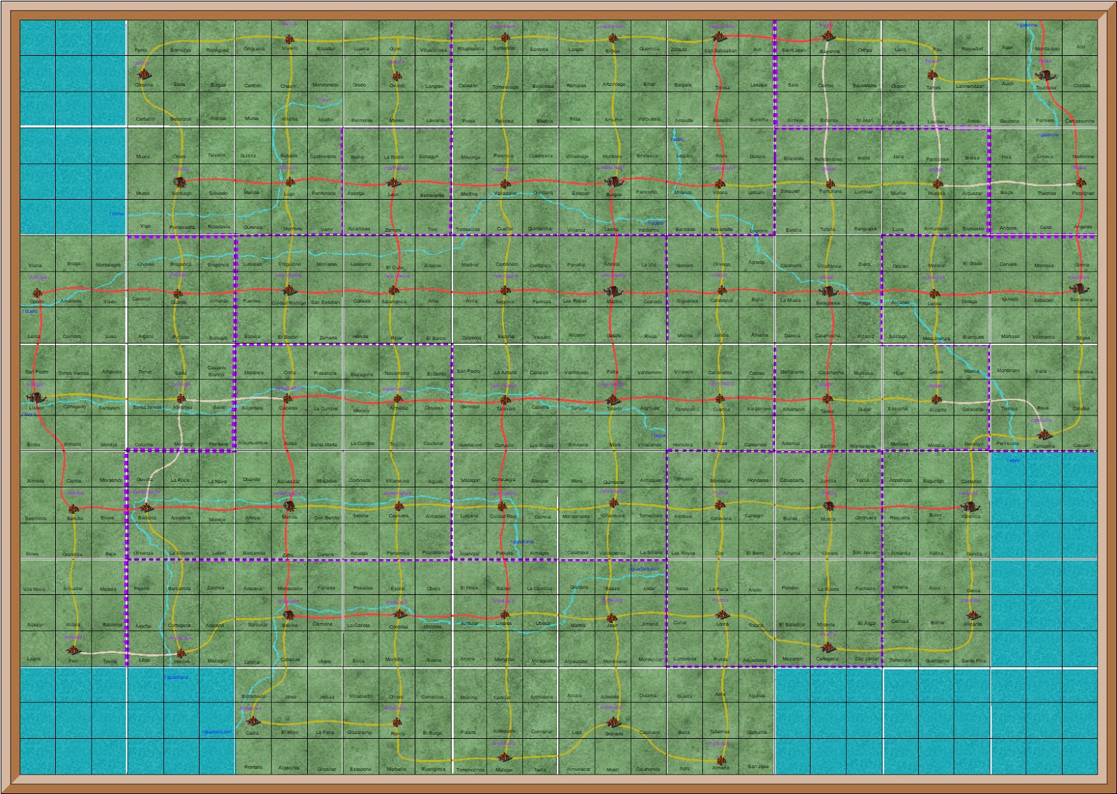 napoleonic wargaming: Campaign Maps – Spain