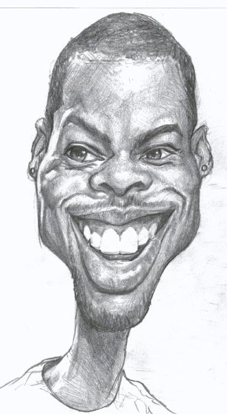 Artwork by Lynell Jinks: Chris Rock Caricature Sketch 2008