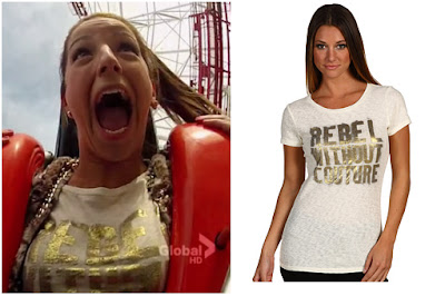 Glee: Season 3 Episode 15 Sugar's Gold Foil Printed White Shirt | Shop ...