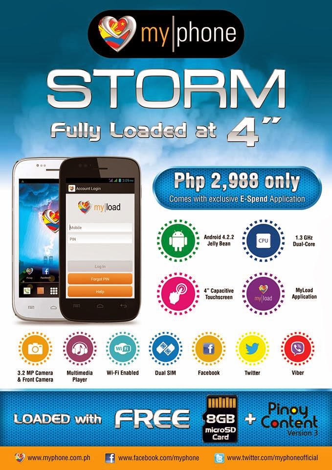 MyPhone Agua Storm 3G 4-inch Phone Loaded with Good Features