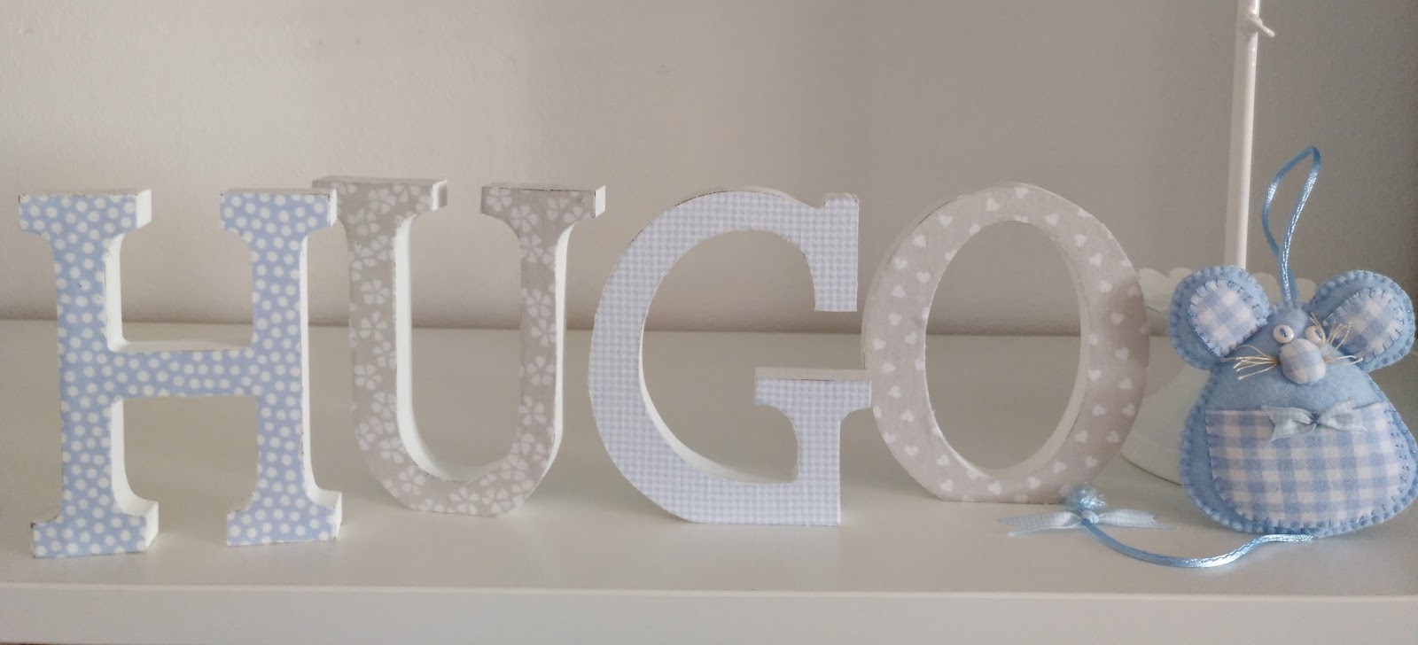 Creaciones Elyser: Nombres con letras de madera y tela para habitación ...