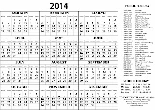 Kalendar 2014 Printable, 2014 Calendar Printable ,2014 Planner, Free