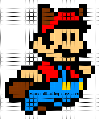 Minecraft Pixel Art Templates: Mario