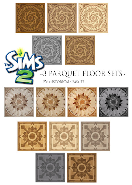 TS2: 3 Parquet Floor Sets | History Lover's Sims Blog