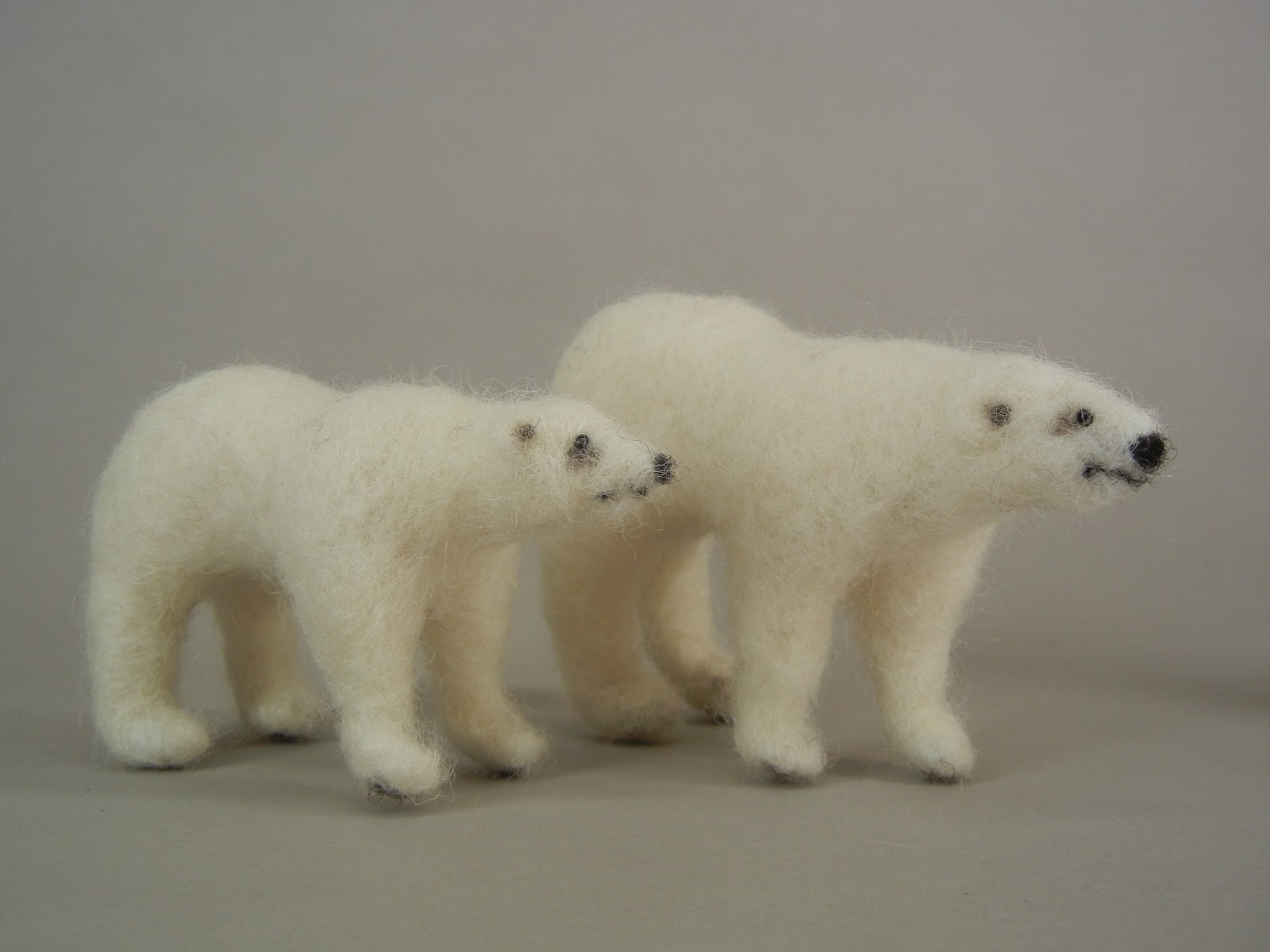 Figures & Fibers: Needle Felted Polar Bears