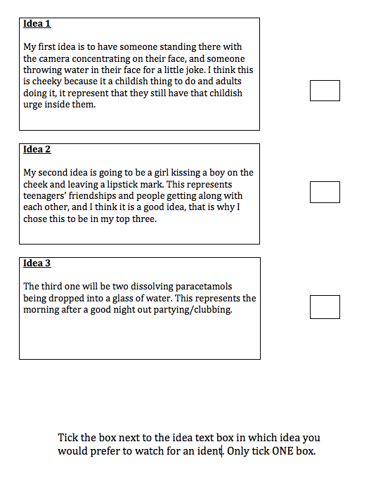 An Introduction To Television Idents : Top three ideas, Survey