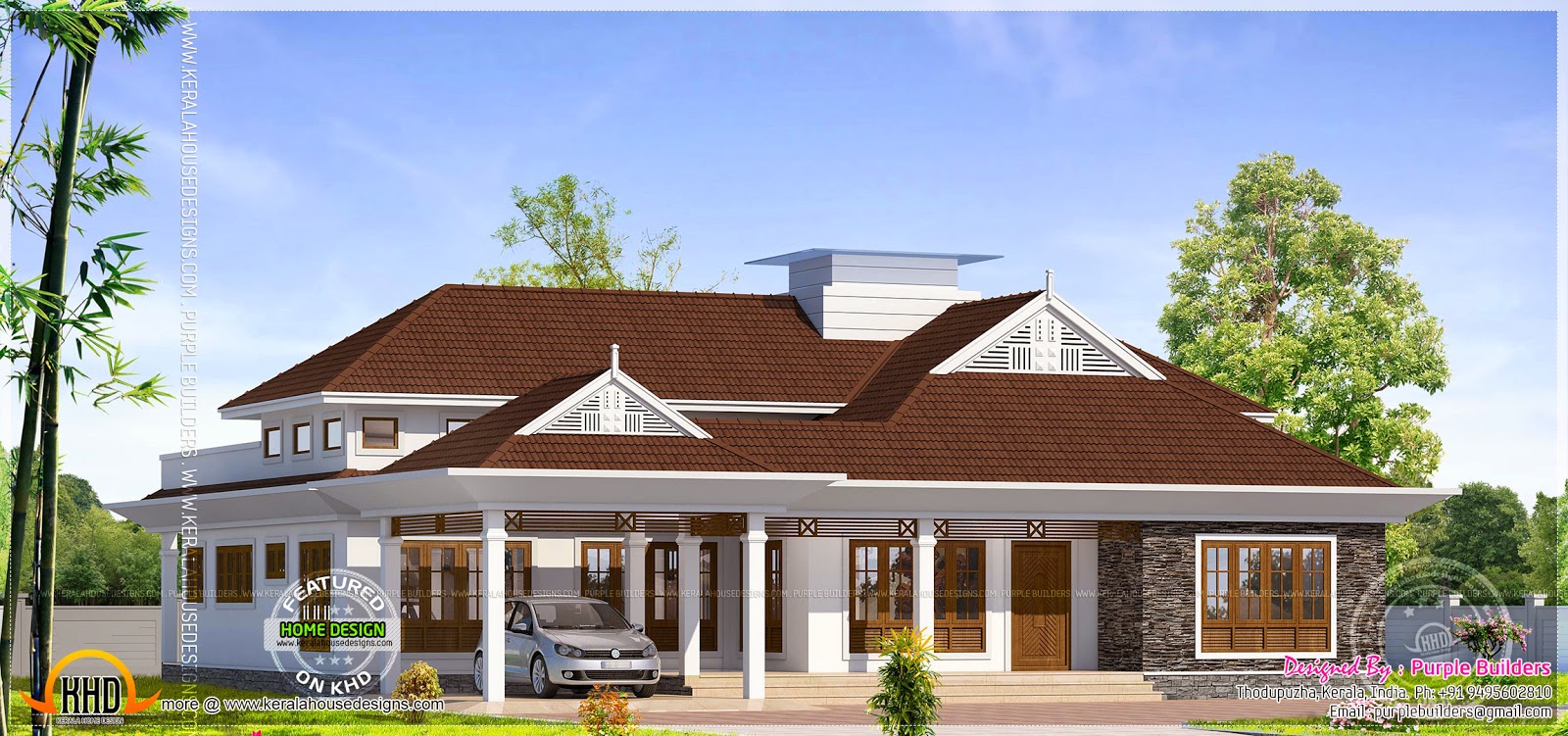 House Designs: Grand single storied bungalow exterior