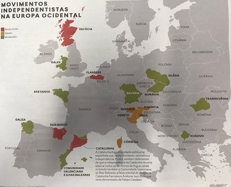 GLADIUS: ACTUAIS MOVIMENTOS INDEPENDENTISTAS DA EUROPA OCIDENTAL