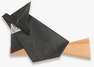 Origami A Witch and Broom - Easy Origami instructions For Kids