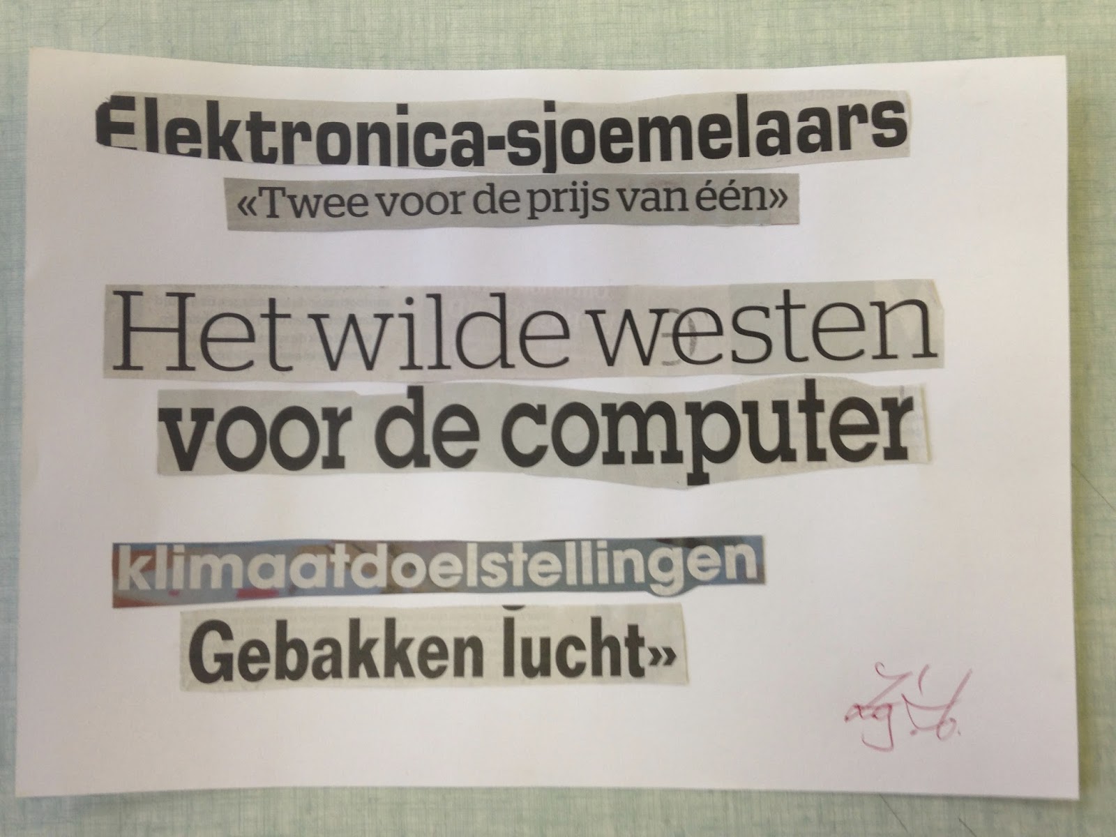 Vierde leerjaar B basisschool HH Harten Ninove: Grappige krantenkoppen